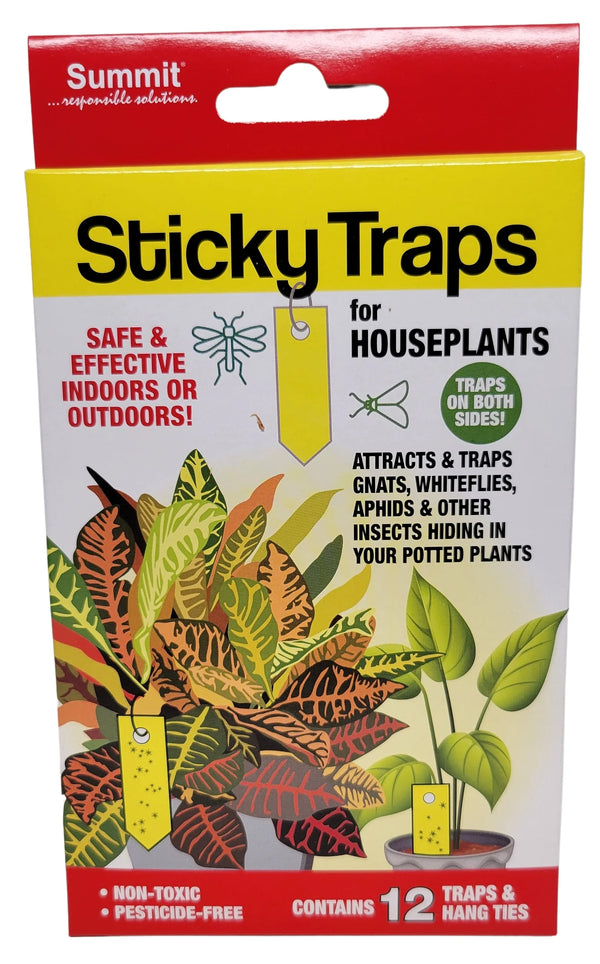 Summit Sticky Traps for Houseplants - 12 Traps - Seed Barn