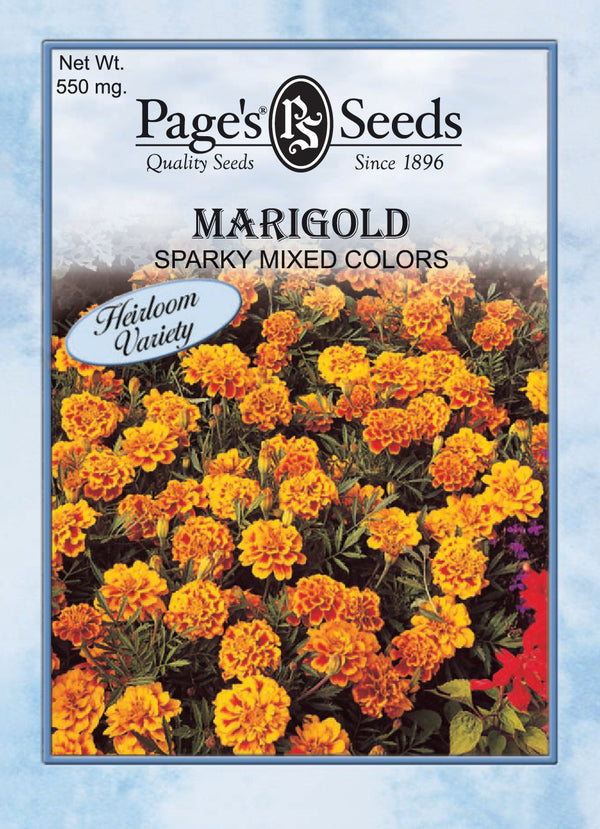 Marigold, Sparky Mixed Seeds - 1 Packet - Seed Barn
