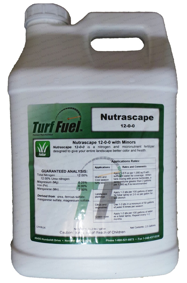 Turf Fuel Nutrascape 12-0-0 Liquid Turf Fertilizer - 2.5 Gal. - Seed Barn