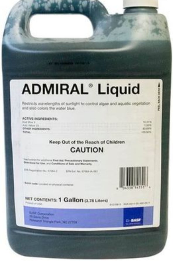 Admiral Lake & Pond Colorant, Aquatic and Algicide - 1 Gallon - Seed Barn