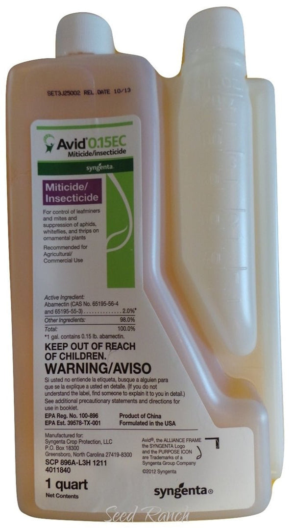 Avid 0.15 EC Miticide Insecticide - 1 Quart - Seed Barn